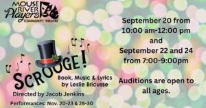 Auditions - Scrooge - Mouse River Players